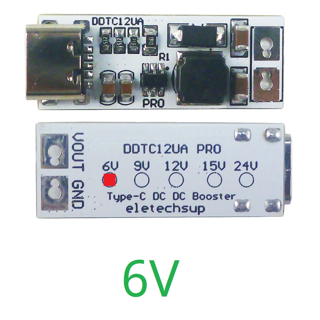 DDTC12UA 6V Mini 9W Full Function Type-C DC-DC Boost Converter USB DC ...